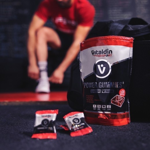 Caffeine and Taurine gummies red fruits - Vitaldin