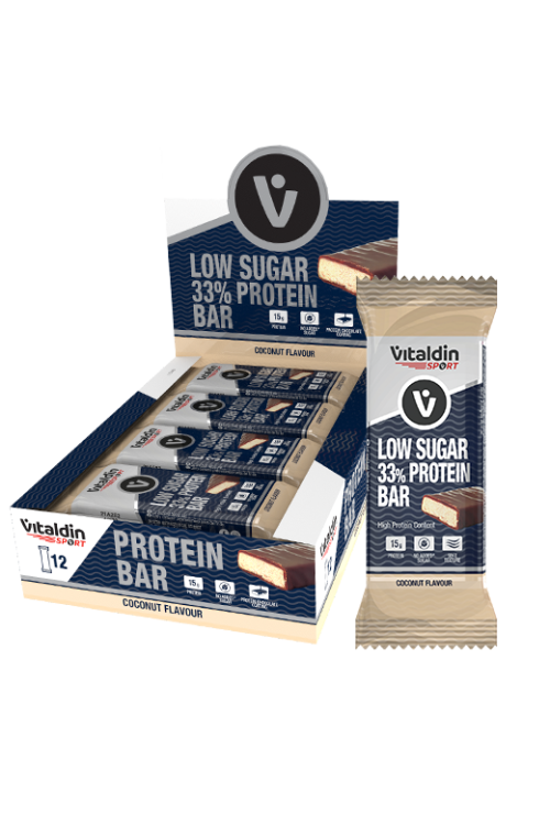 x12 Barritas de Proteína de Coco Alto Contenido Proteico y Bajas en Azúcares - Energía y sabor